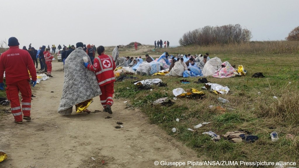 A remembrance procession in Cutro, one year after the shipwreck ...